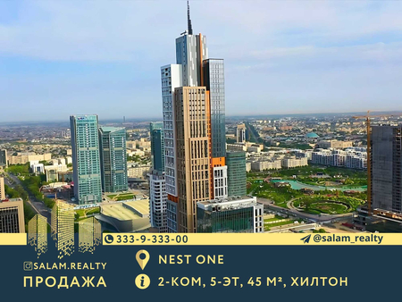 NEST ONE вид на HILTON. 45м