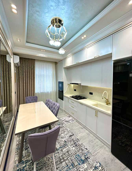 ЖК Parisien 3-комнатная 2/8 90 м² евроремонт мебель, техника