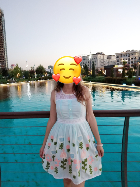 Платье голубого цвета