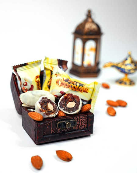 Shokoladli xurmo bodomli, iftorlik va saharlika/kaloriali Arab xurmosi