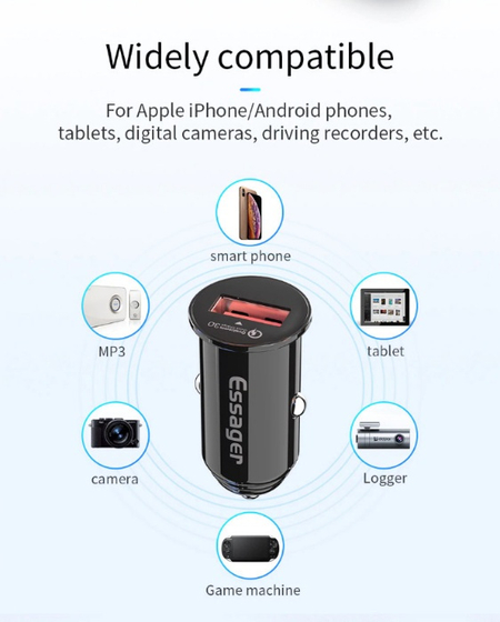 Новая Зарядка USB для авто (поддержка быстрой зарядки) - QC - 3.0