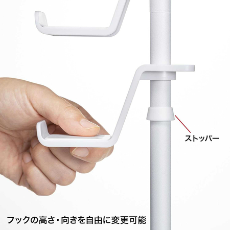 Sanwa Supply JY-STN1W Game Controller Stand (Headphone Holder, White)