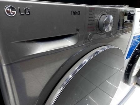(8кг) LG стиральная машина Inverter Direct Drive motor+Steam Premium