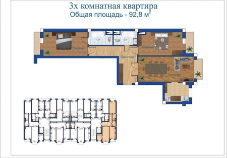 Eng Arzonga 3xona 92M2 Sagbon Rezidens
