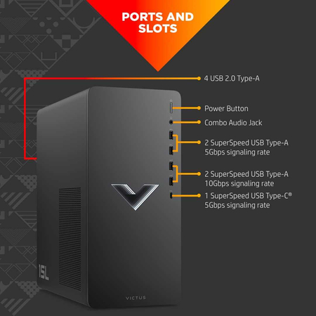 Игровой ПК HP Victus 15L i5-12400F/16 ГБ/1 ТБ HDD/256 ГБ/RTX 3060 12ГБ