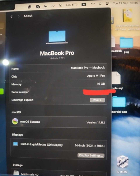 MacBook Pro M1 pro