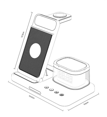 Yesido DS13 Док-станция 4 в 1 PD-18W iPhone iWatch AirPods & Samsung