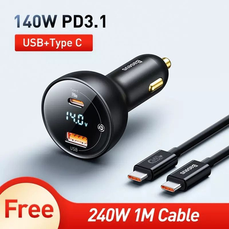 Baseuеs 140w Авто зарядка с проводом 240W