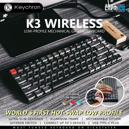 СКИДКА! RU/ENG! RGB/Hot-Swap Keychron K3 V2 Оптическая Клавиатура