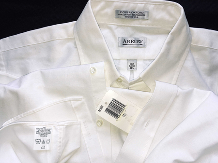 VINTAGE 1996 Made in U.S.A. ARROW® DOVER OXFORD Men's White Shirt — M