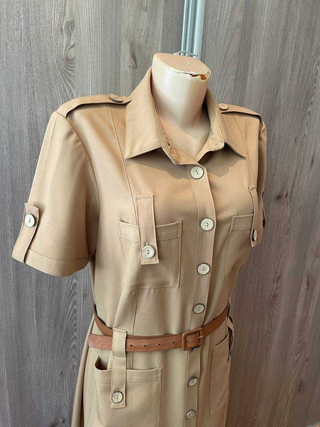 Платье сафари классика цвет cаmel размер на L-XL