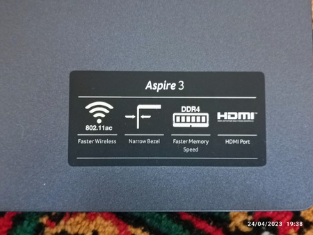 Aspire 3 core i5 10-avlod xotirasi 1000gb HDD RAM 8 GB