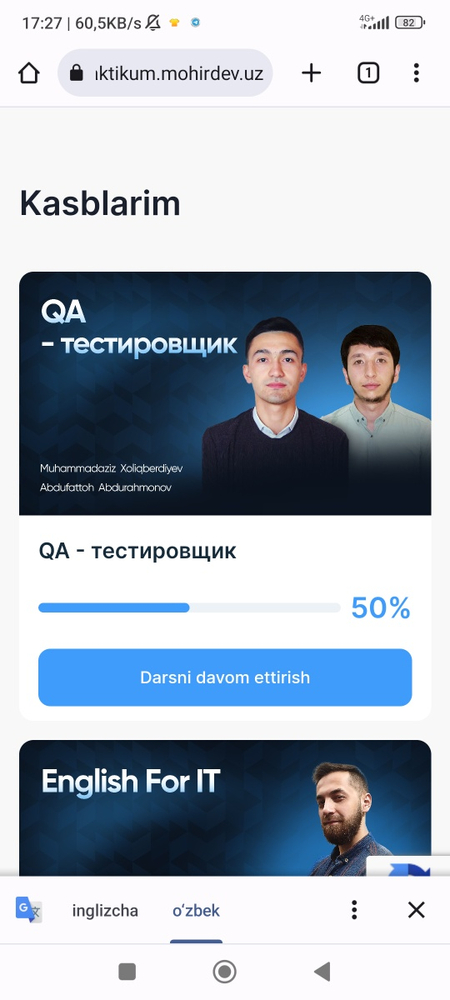 Moxir.dev. Dan kaplekt kurs
