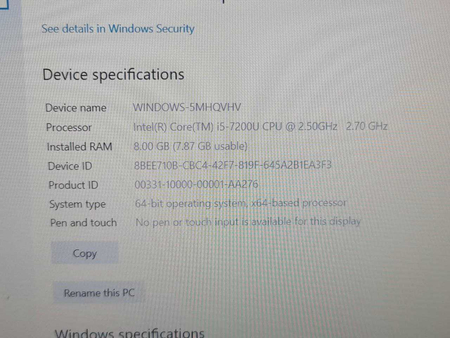 Notebook Acer 15.6\i5-7200U 2.5Ghz\8GB\SSD256GB\VGA 2GB\bat 3 h