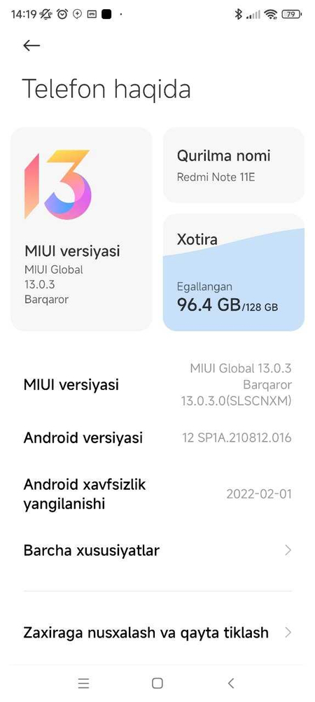 Xiaomi Redmi Note 11E 6/128