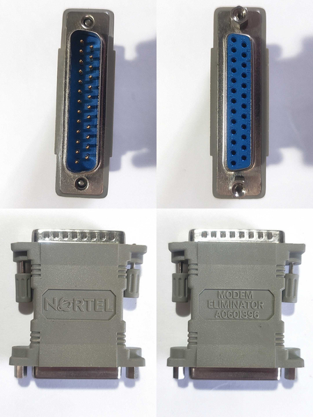 NORTEL. Переходник RS232. Null Modem Eliminator. Db25. Канада