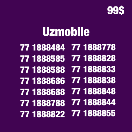 Uzmobile gold chiroyli raqamlari/ Красивые золотые номера Узмобайл