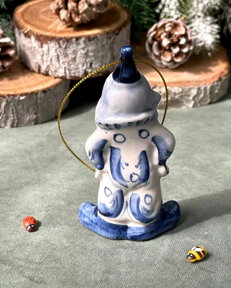 Ёлочная игрушка фарфор гжель