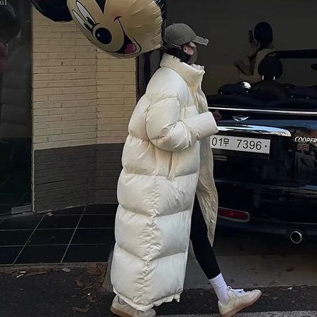 Женский пуховик белый длинный 3XL 56 куртка