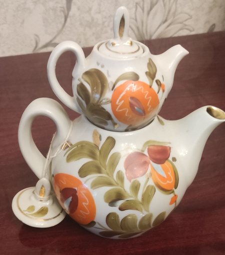 Большой, красивый, фарфоровый чайник, 3 литра (+)