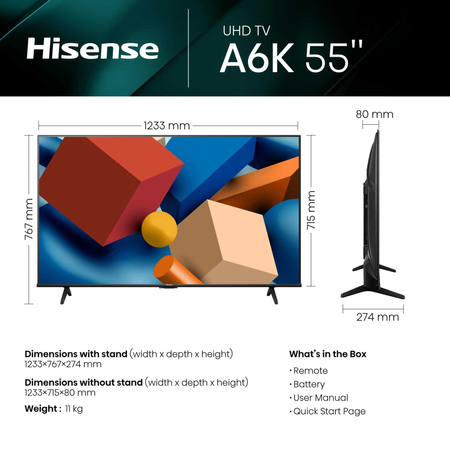 Телевизор Hisense 55 Smart tv 4K UHD первый руками примой склады