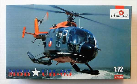 Сборная модель вертолета MBB UH-05 (Aмодел, 1/72)