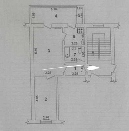 Ш-Руставели 2/3/4 Бон Кафе 52м2 Балкон 2/6