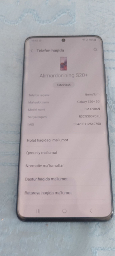 Samsung s 20+ sotiladi