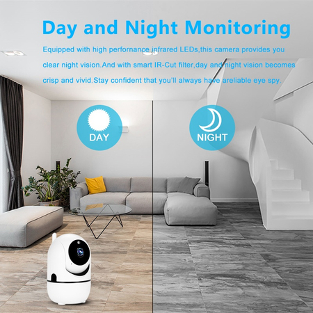 Mini wifi pavarotniy kamera 360° ga aylanadi