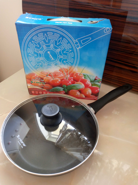 Сковородка со стеклянной крышкой Scovo, размер 28см