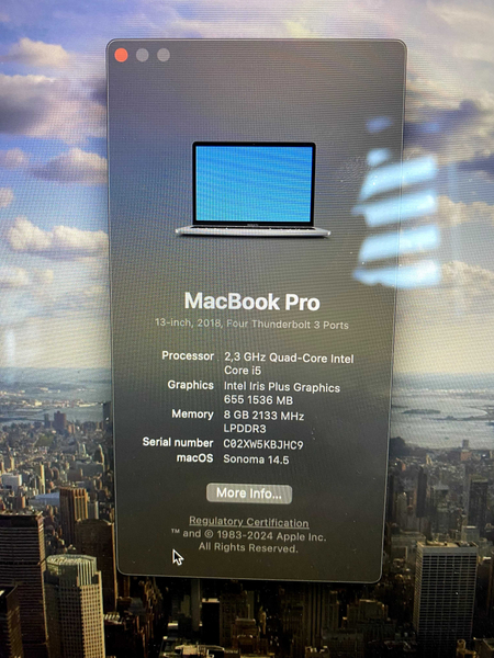 macbook pro 2018 8/512gb