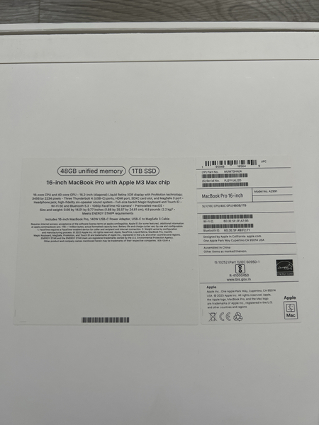 MacBook Pro M3 Max 48 Gb
