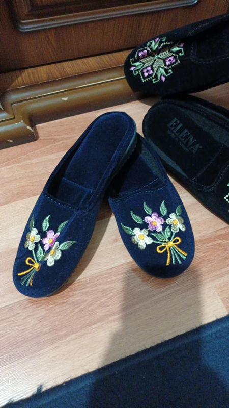 Шлёпки бархатные размеры