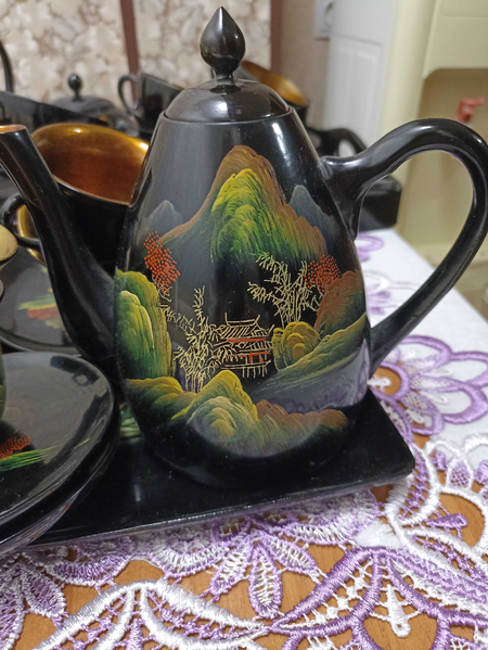 Чайный и кофейный сервизы КИТАЙ 50е  годы Раритет