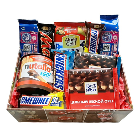 Новогодние подарки от Milka,Барни,M&M'S,Alpen Gold,Nuts и тд.