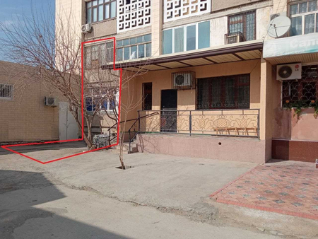 своя кв.3х для бизнеса. центр г.Навои. 1-2 эт. под офис+жильё+дворик