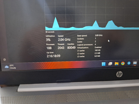 Hp core i3 11-avlod DDR4 Ram 8Gb