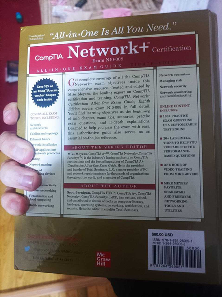 Пособие  для подготовки к экзамену Comptia Network+ N10-008
