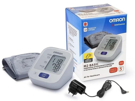 Тонометр Omron M2  с блоком питания. Made in Brazil