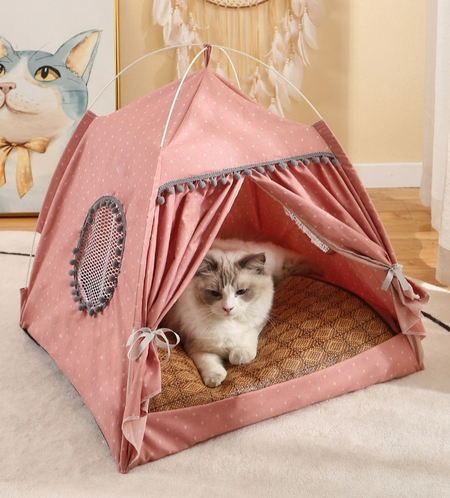 Кошачий домик лежанка для кошек собак большая