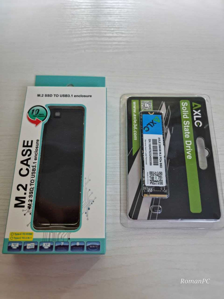 M.2 Case USB 3.0 USB Type-C + NVME 256gb Новые В Количестве + Гарантия
