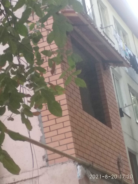 Кирпичная кладка балкона