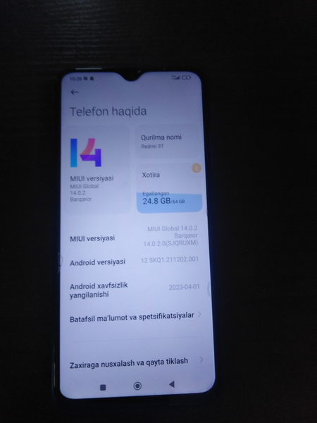 Redmi 9T srochna sotiladi