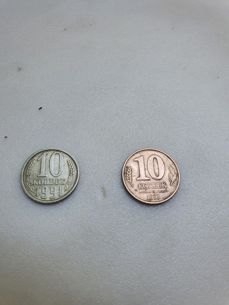 Монеты СССР 10к. 91г.
