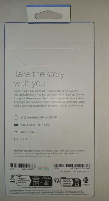 Kindle Amazon 16Gb 11 gen