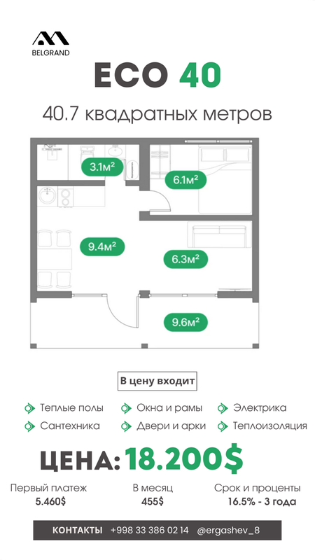 Kalit topshirish holatidagi yog’och uy ekologic toza hududda joylashga