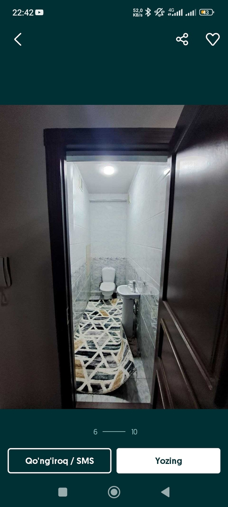 Nurafshon shaxar Toshkent yoʻli koʻchasi 33 uy 36 xonadon Ipoteka bank