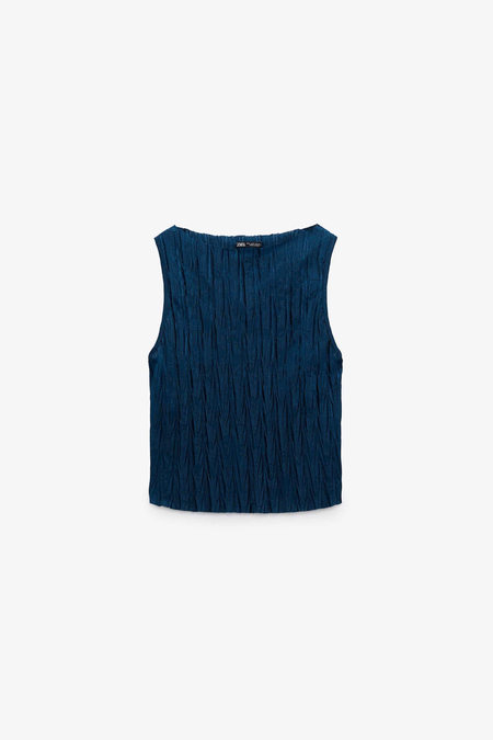 Топ / блузка Zara из жаккарда размер S