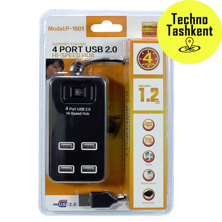 Usb Hub 4-port  480mbps/1tb (Dostavka Bor)
