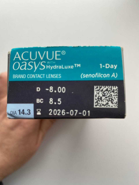 Линзы контактные (- 8) ACUVUE OASYS 1-Day with HydraLuxe